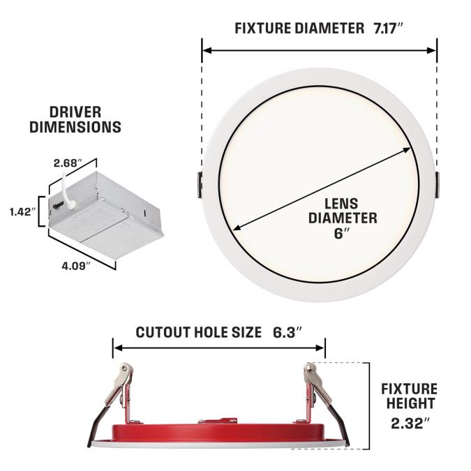 Westinghouse Lighting 6-Inch Fire-Rated Slim Recessed LED Downlight ...