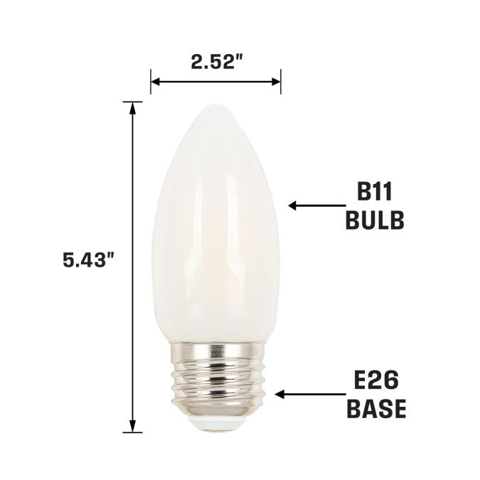 Westinghouse Lighting B11 4.5-Watt (60-Watt Equivalent) Medium Base ...
