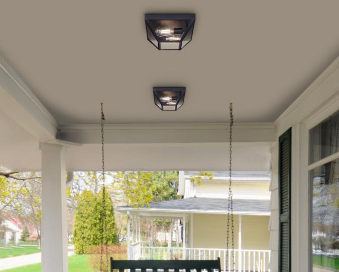 Westinghouse Lighting Wyndham 12-Inch Two-Light Outdoor Flush Mount ...