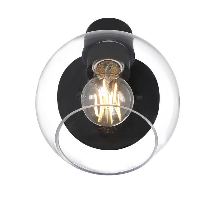 Westinghouse Lighting Hyson One-Light Wall Fixture, Matte Black Finish