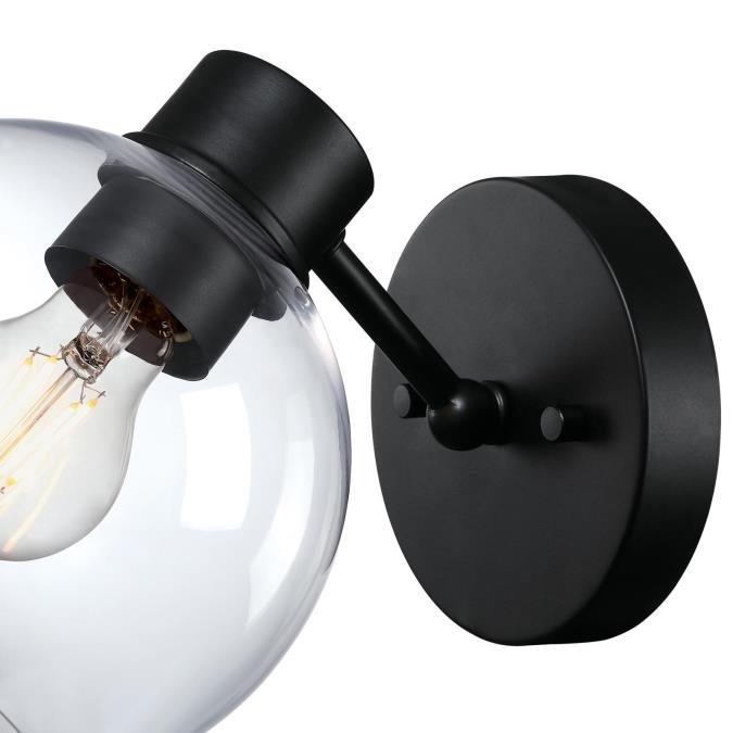 Westinghouse Lighting Hyson One-Light Wall Fixture, Matte Black Finish