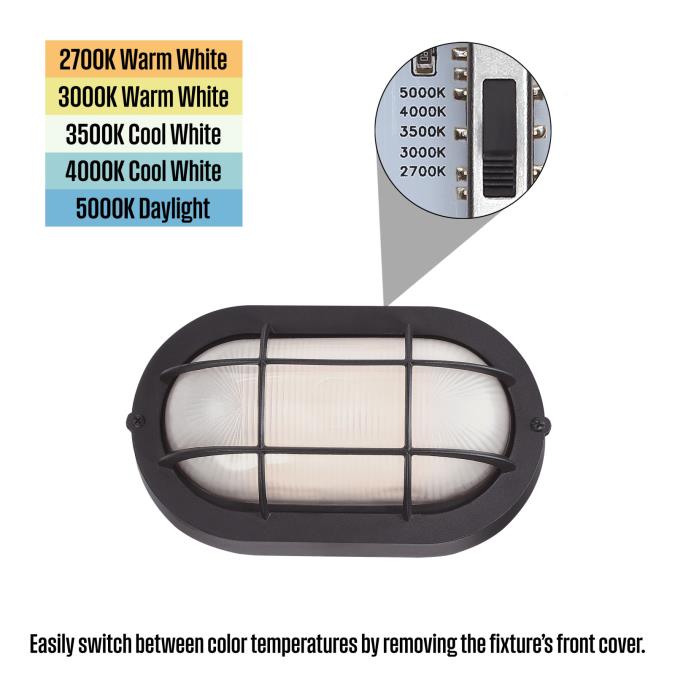 Westinghouse Lighting 6W Dimmable LED Outdoor Textured Black Color ...